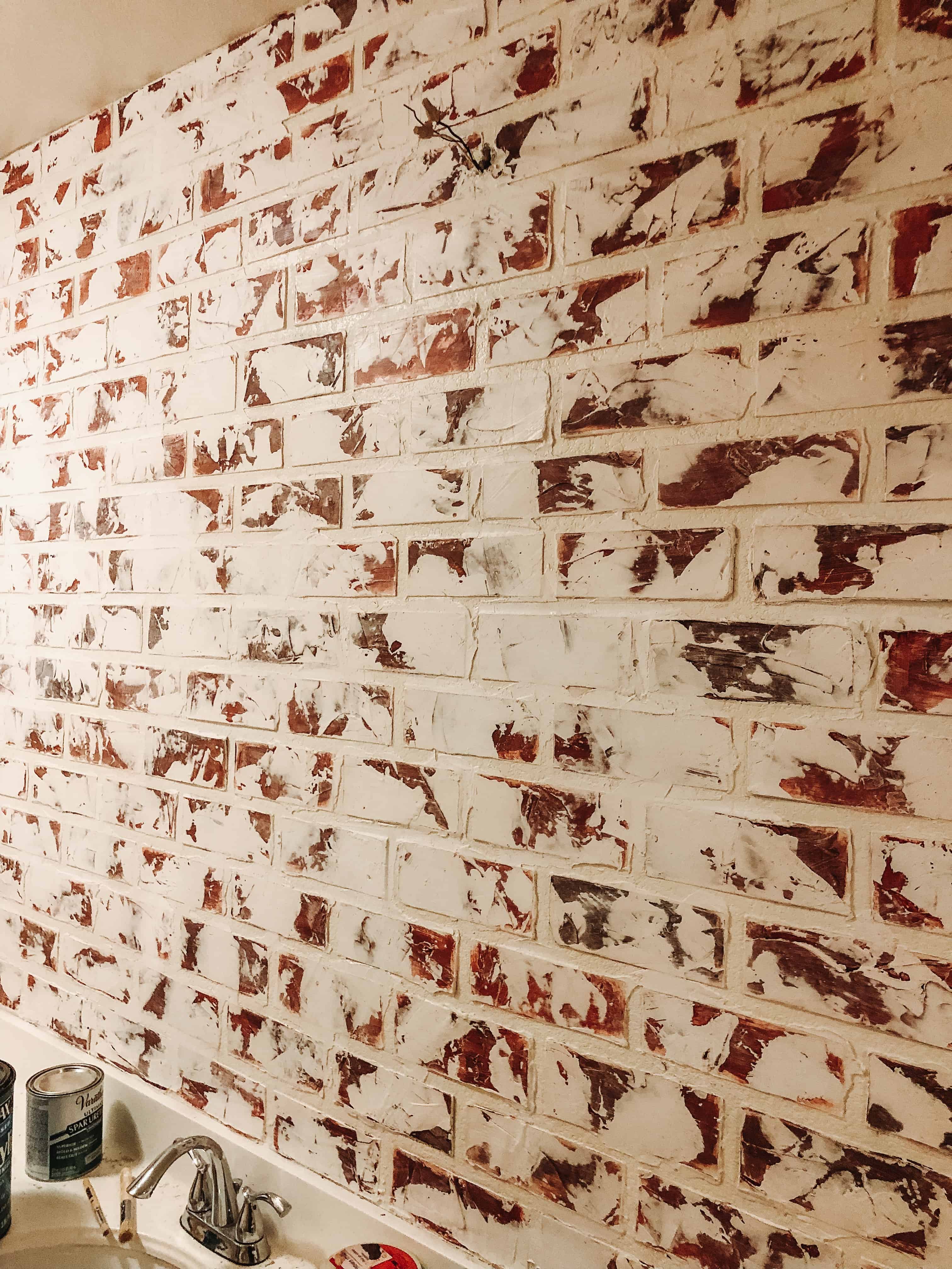 One Room Challenge Week 3 | Spring 2019 | Painting Faux Brick - Sunrise ...