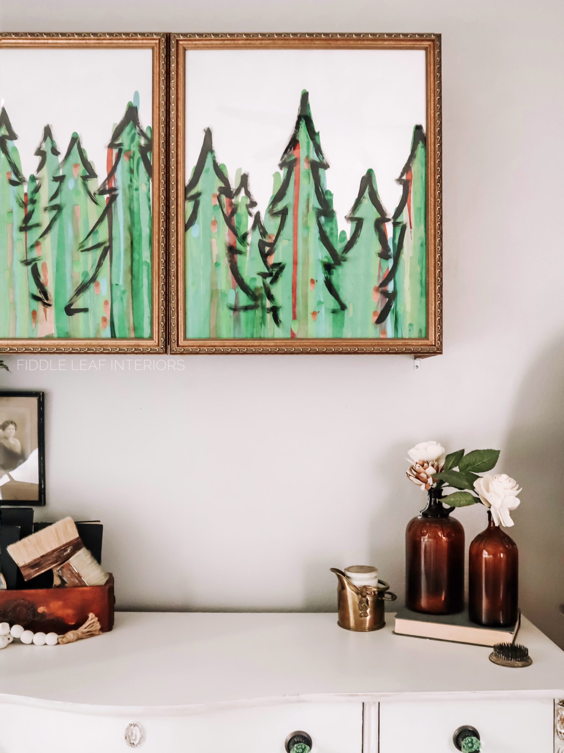 Easy Christmas Tree Art - Sunrise Valley Farm Co