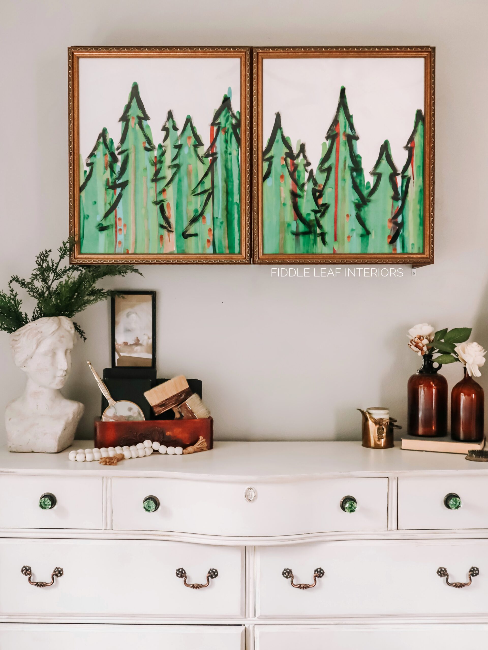 Easy Christmas Tree Art - Sunrise Valley Farm Co