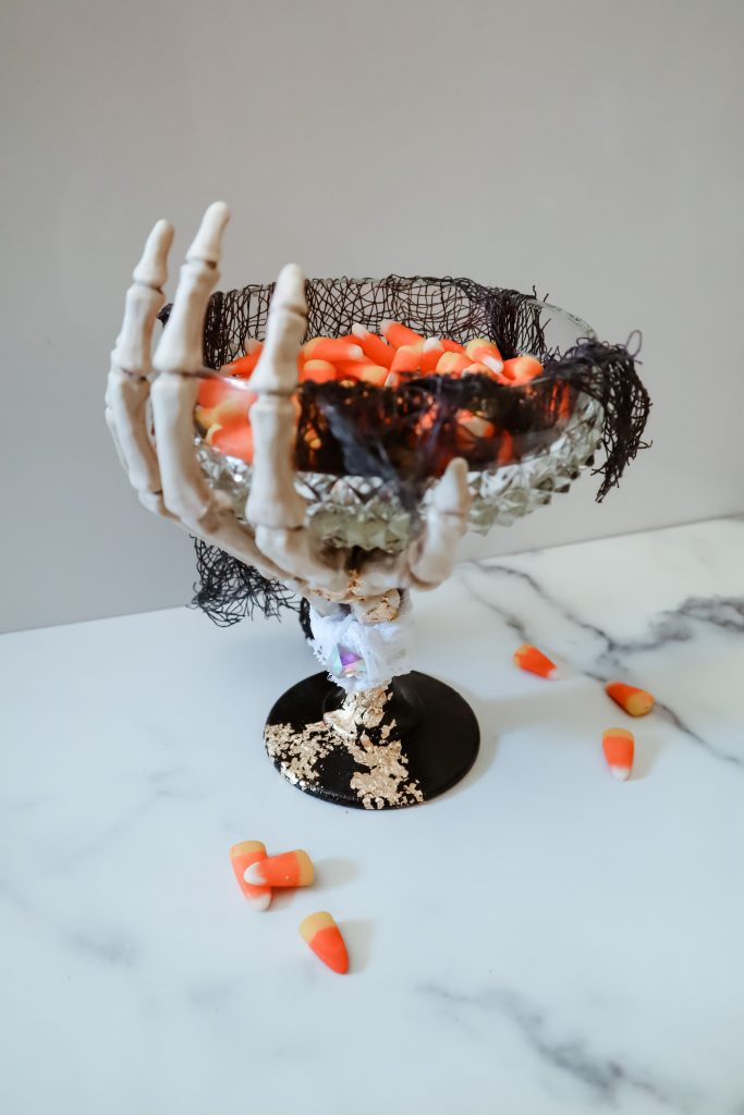DIY Skeleton Hand Candy Dishes - Sunrise Valley Farm Co