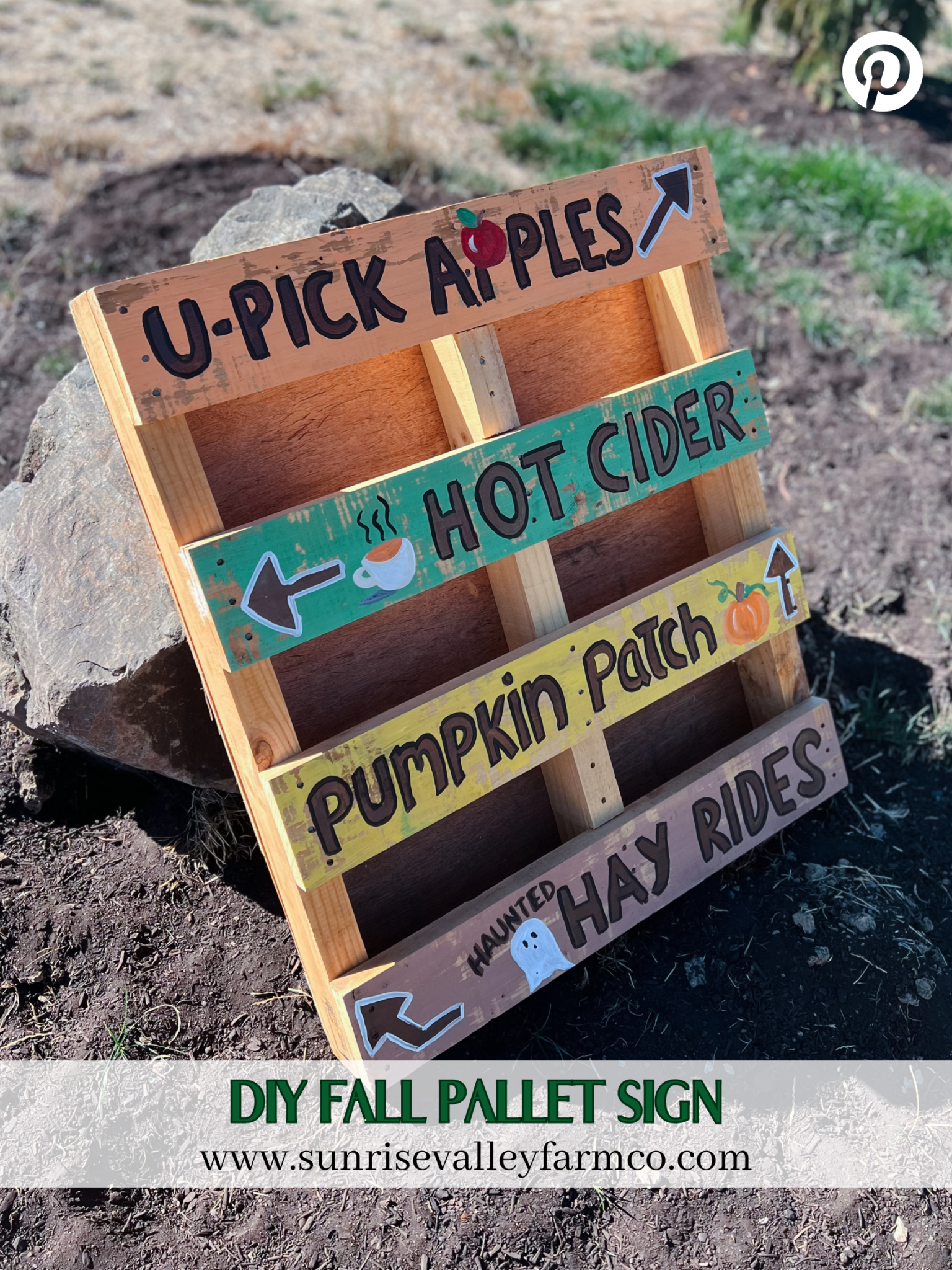 DIY Fall Pallet Sign - Sunrise Valley Farm Co