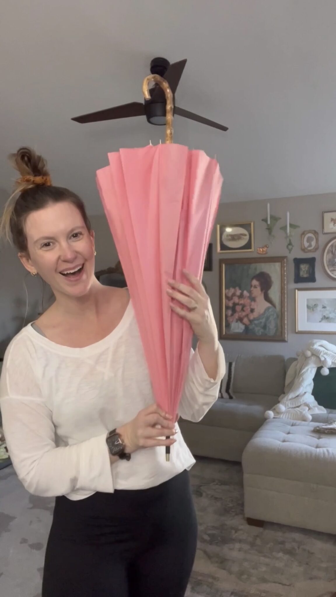 How to Make a Spring Umbrella Door Swag - Sunrise Valley Farm Co